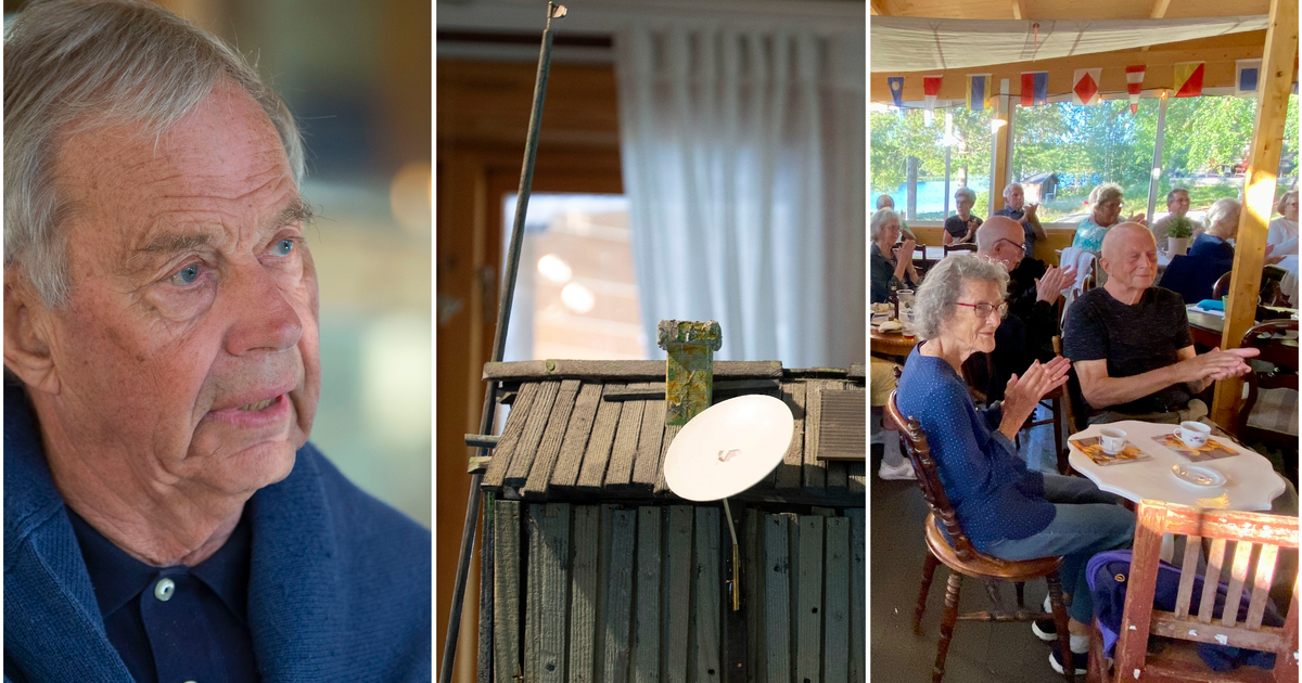 Sture berättade om sin skärgårdskonst för publiken