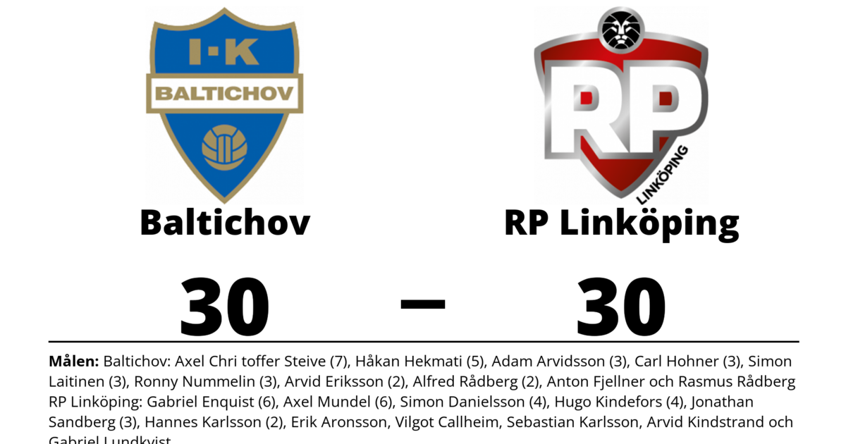 Halvtidsledning blev bara en poäng för Baltichov