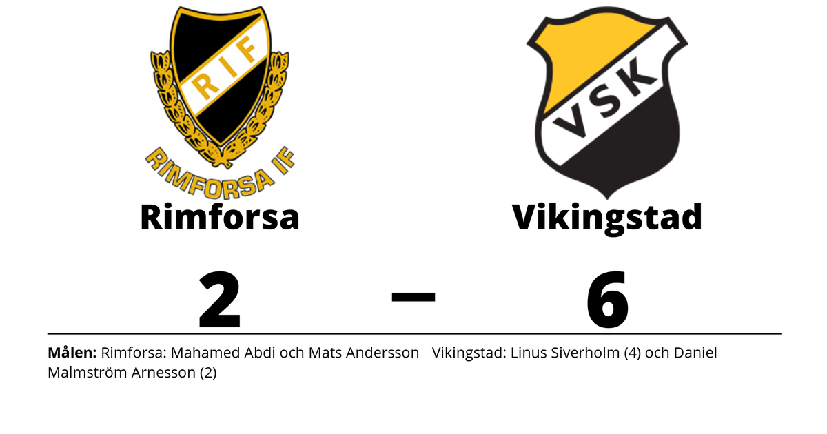 Linus Siverholm fyramålskytt i Vikingstads seger mot Rimforsa