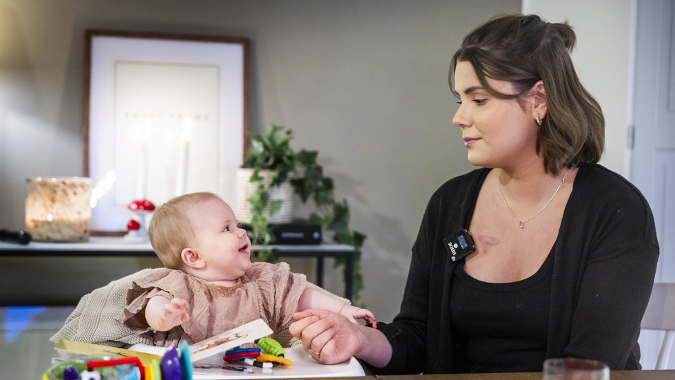 Ellinor, 24, blev fri från sin cancer – nu är hon nybliven mamma