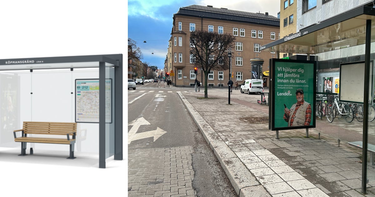 150 busskurer i Linköping ska bytas ut • Så ser de nya ut