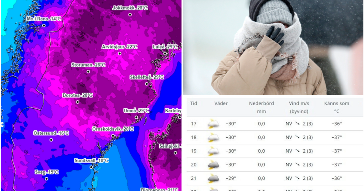 SMHI om sibiriska kölden: Anmärkningsvärd, utbredd kyla